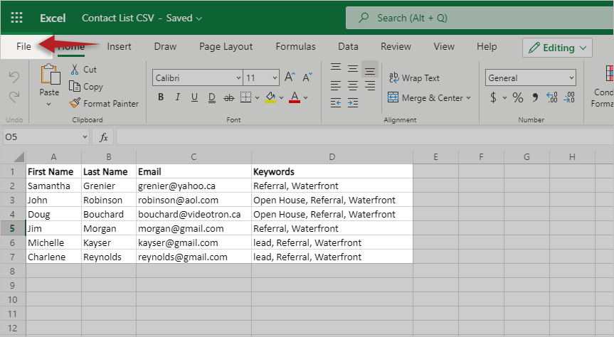 Export Your Contacts to Comma Separated Values (CSV) – Prospects Software